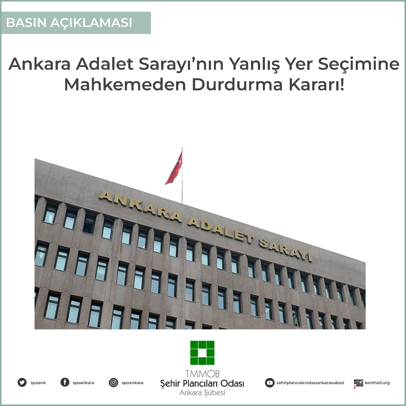 ANKARA ADALET SARAYI’NIN YANLIŞ YER SEÇİMİNE MAHKEMEDEN DURDURMA KARARI ...